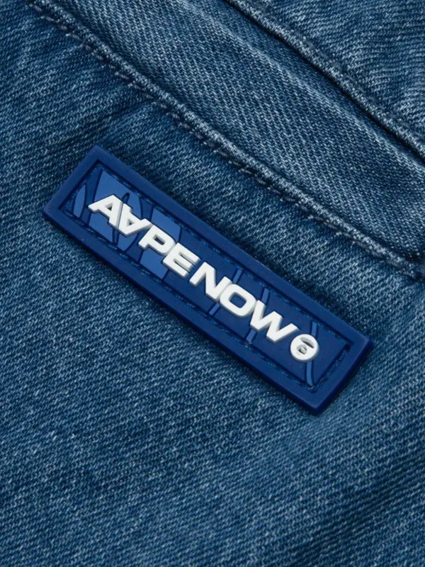 AAPE BY *A BATHING APE® Logo-embossed Denim Shorts