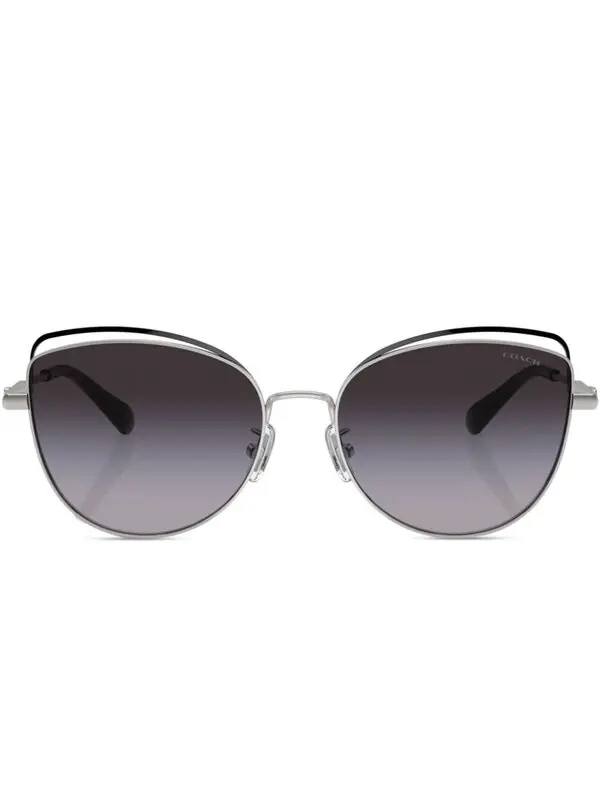 COACH® Bandit Wire Oval-frame Sunglasses - Black