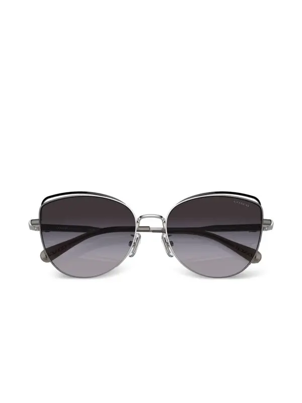 COACH Bandit Wire Oval-frame Sunglasses - Black