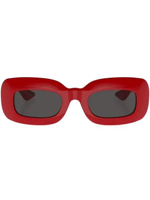 Oliver Spencer 1966c Rectangle-frame Sunglasses - Red