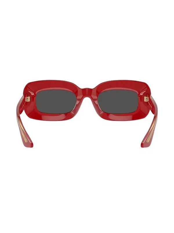 Oliver Spencer 1966c Rectangle-frame Sunglasses - Red
