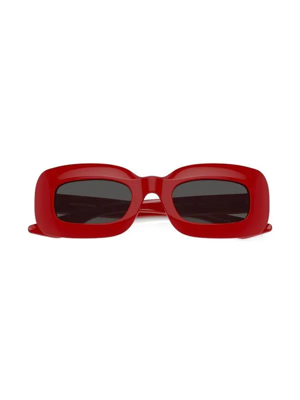 Oliver Spencer 1966c Rectangle-frame Sunglasses - Red