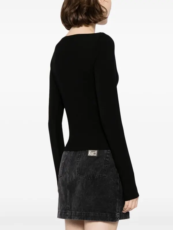 Reformation Wiley Boat-Neck Top - Black | Editorialist