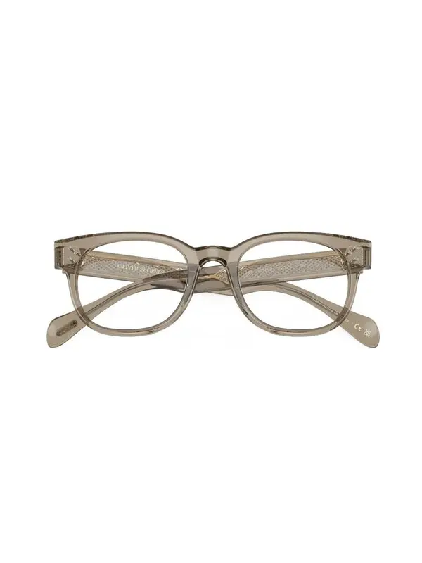 Oliver Spencer Afton Square-frame Glasses - Neutrals