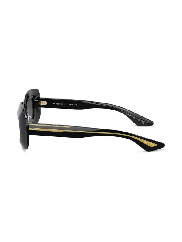 Oliver Spencer 1966c Rectangle-frame Sunglasses - Black