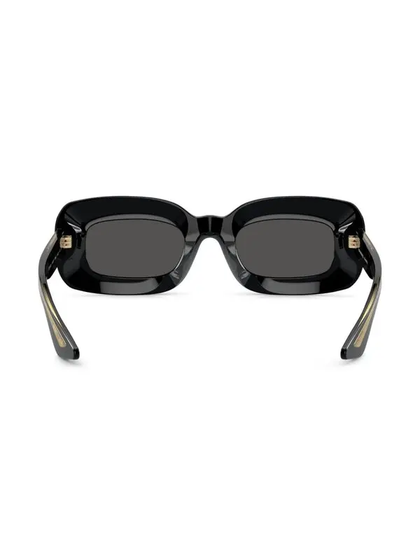 Oliver Spencer 1966c Rectangle-frame Sunglasses - Black