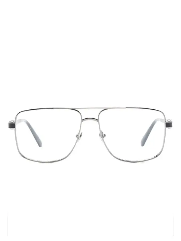 Moncler Logo-plaque Navigator Glasses - Grey