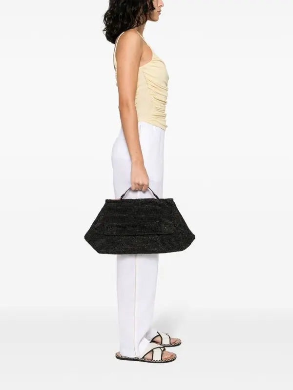 IBELIV Lahady Raffia Tote Bag - Black