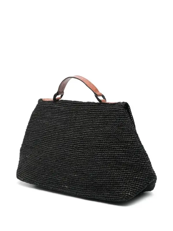 IBELIV Lahady Raffia Tote Bag - Black