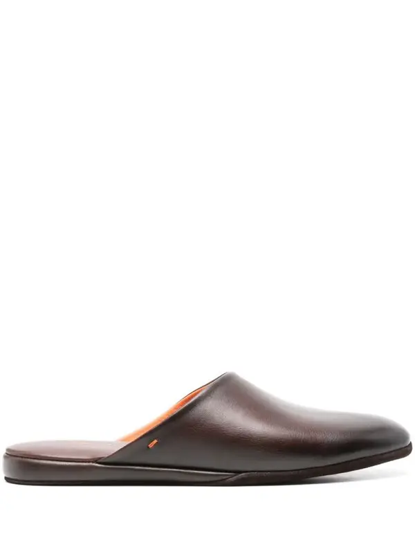 Santoni Leather Slippers