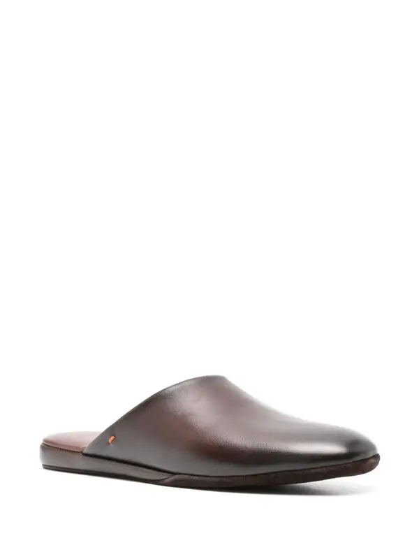 Santoni Leather Slippers