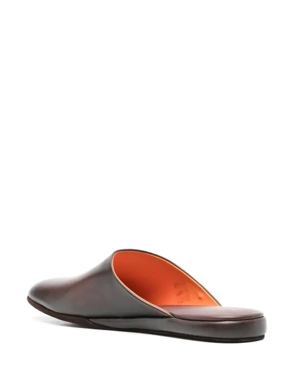 Santoni Leather Slippers