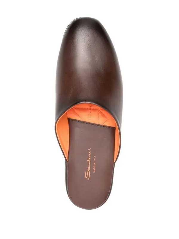 Santoni Leather Slippers