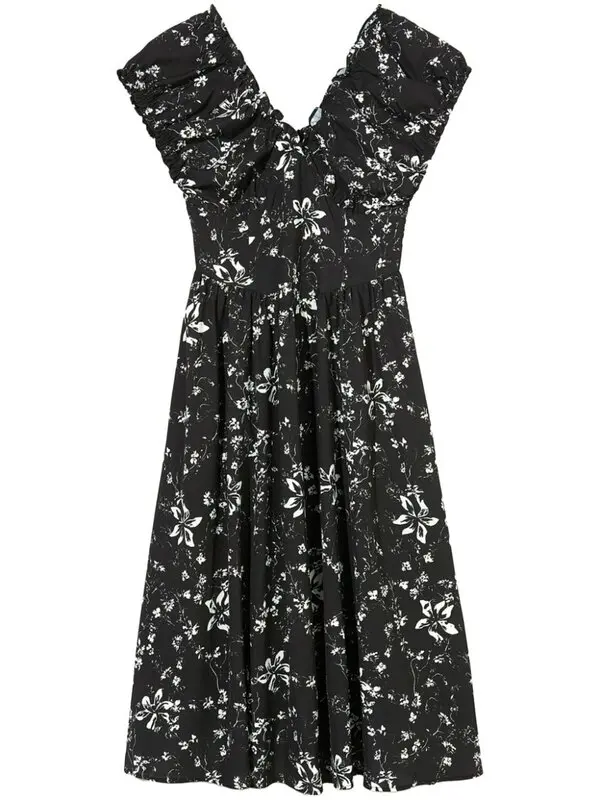 B+AB Floral-print Midi Dress