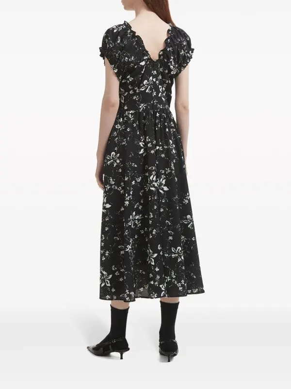 B+AB Floral-print Midi Dress