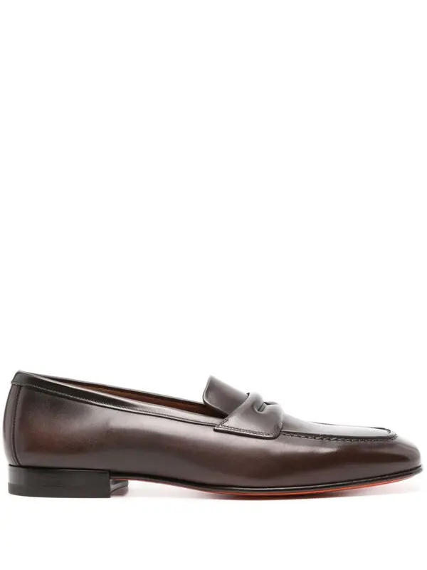 Santoni Figaro Leather Loafers