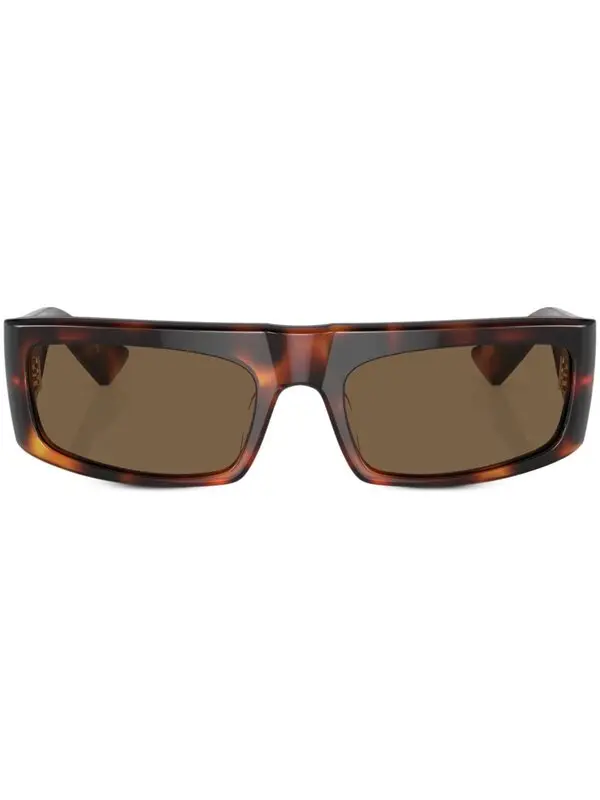 Oliver Spencer 1979c Rectangle-frame Sunglasses - Brown