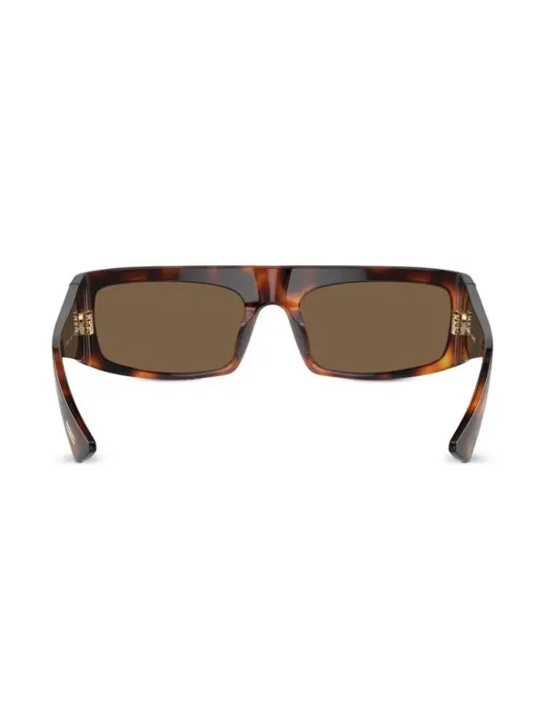 Oliver Spencer 1979c Rectangle-frame Sunglasses - Brown