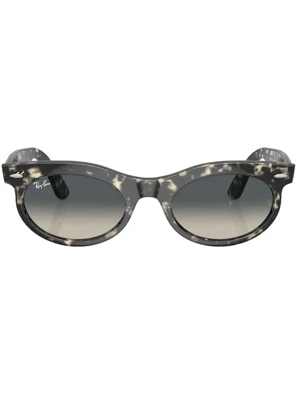 Ray-ban Wayfarer Oval-frame Sunglasses - Grey