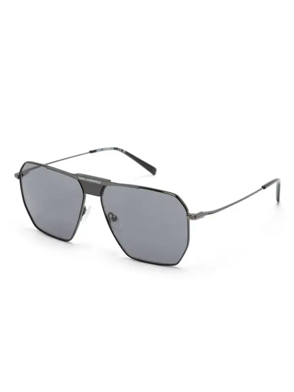 Karl Lagerfeld Logo-print Pilot-frame Sunglasses