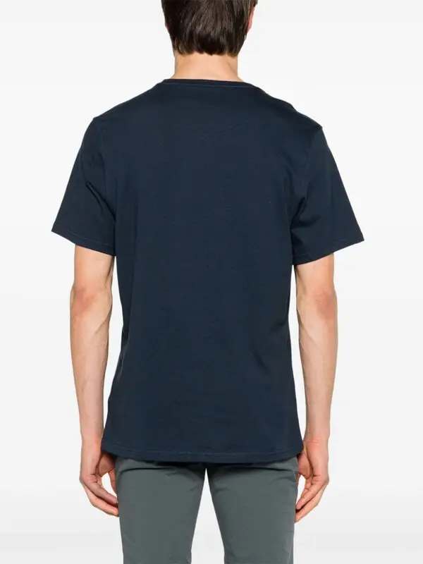Barbour Logo-embroidered Cotton T-shirt - Blue