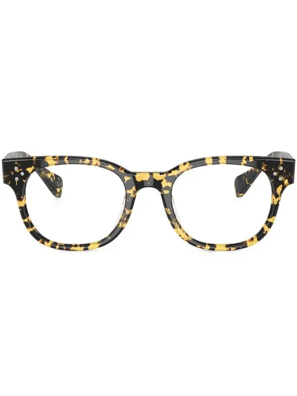 Oliver Spencer Afton Square-frame Glasses - Brown