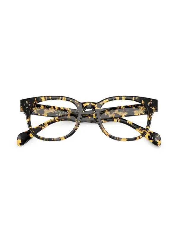 Oliver Spencer Afton Square-frame Glasses - Brown