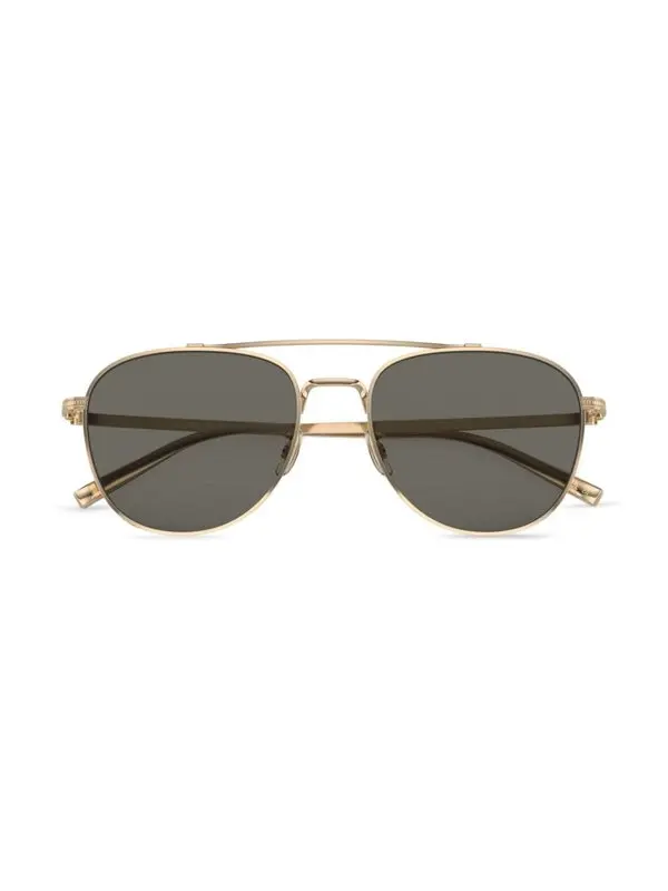 Oliver Spencer Rivetti Pilot Sunglasses - Gold