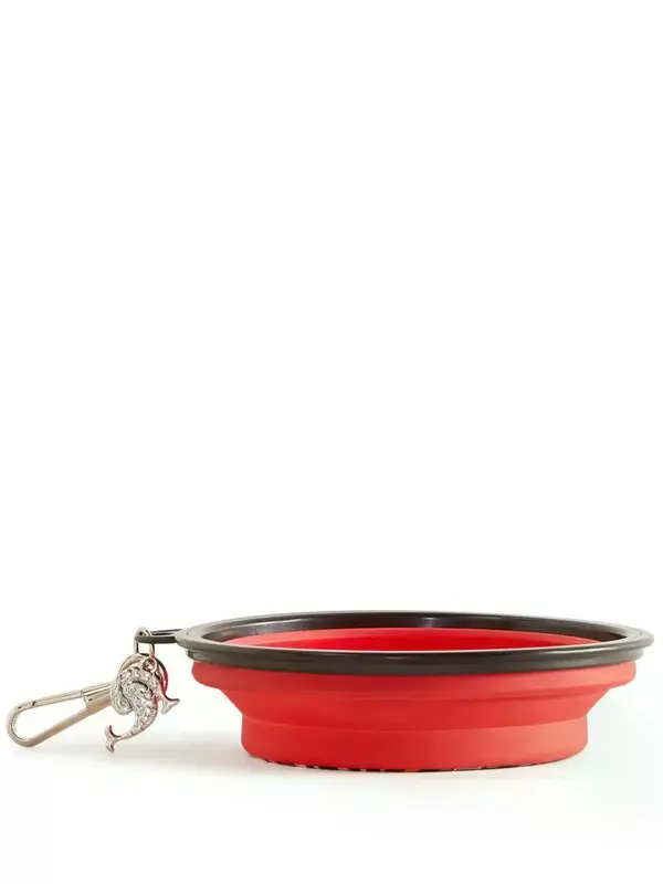 Emilio Pucci Marmo-print Travel Dog Bowl - Red