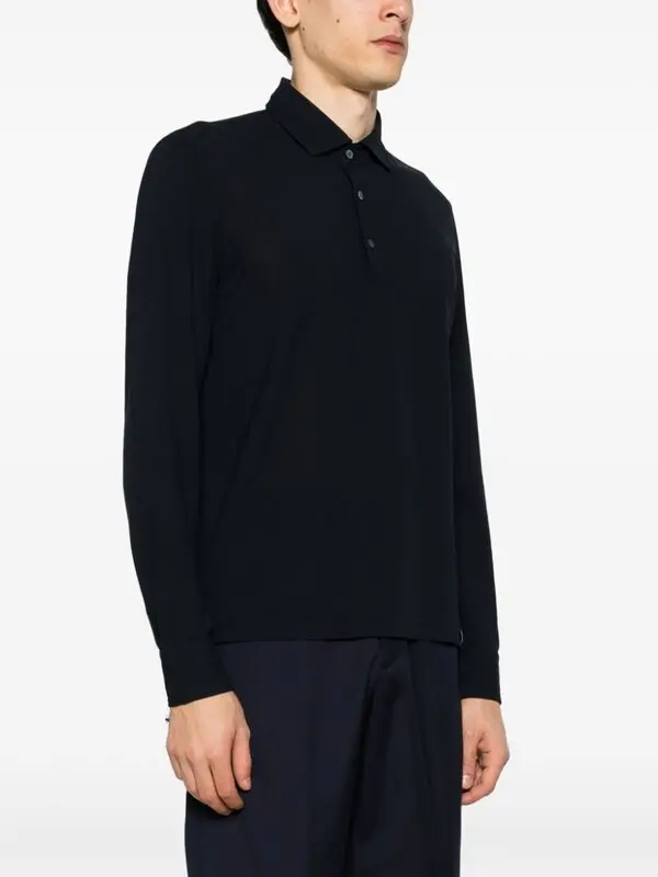 DRUMOHR Spread-collar Cotton Polo Shirt - Blue