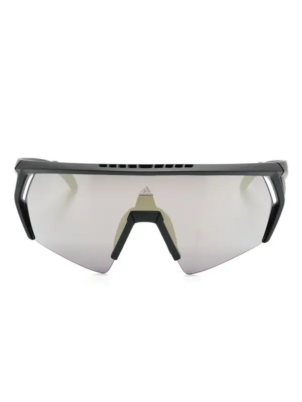 Adidas Cmpt Aero Shield-frame Sunglasses - Black