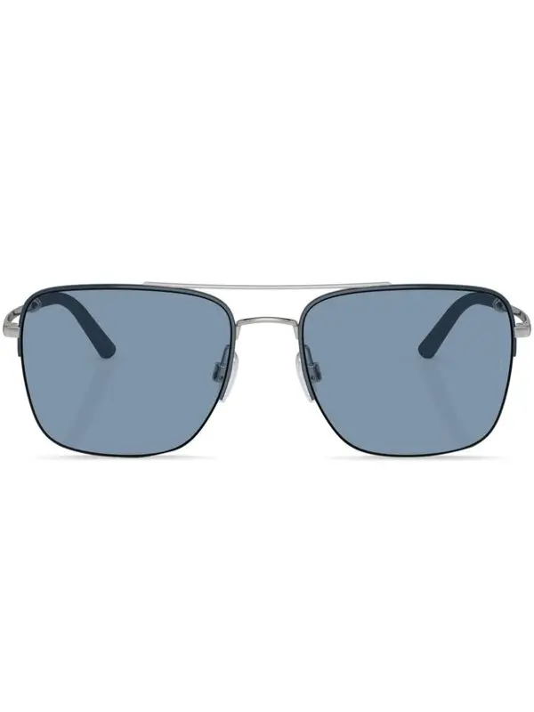 Oliver Spencer R-2 Square Sunglasses - Silver