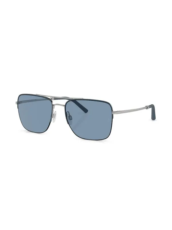 Oliver Spencer R-2 Square Sunglasses - Silver