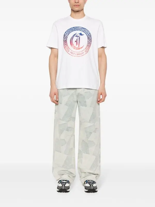 Just Cavalli Logo-print Cotton T-shirt - White