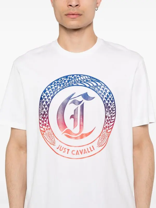 Just Cavalli Logo-print Cotton T-shirt - White