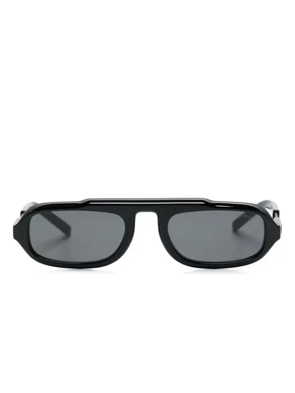 Giorgio Armani Oval-frame Sunglasses - Black
