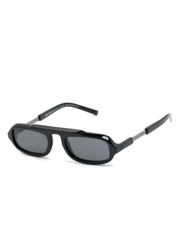Giorgio Armani Oval-frame Sunglasses - Black