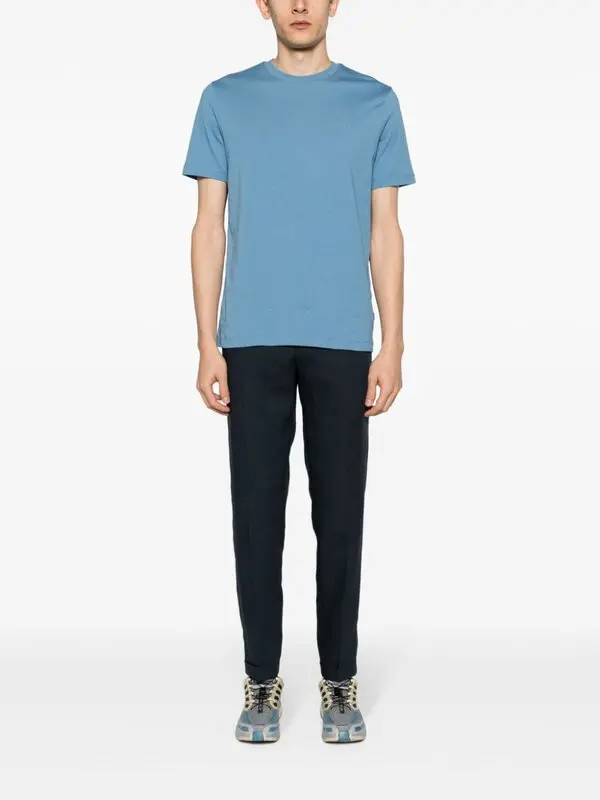 BOSS Raised-logo Cotton T-shirt - Blue