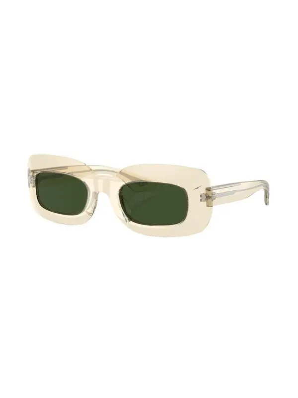 Oliver Spencer 1966c Rectangle-frame Sunglasses - Neutrals