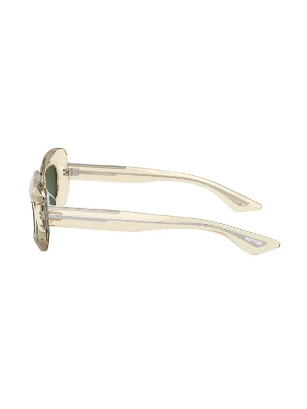 Oliver Spencer 1966c Rectangle-frame Sunglasses - Neutrals