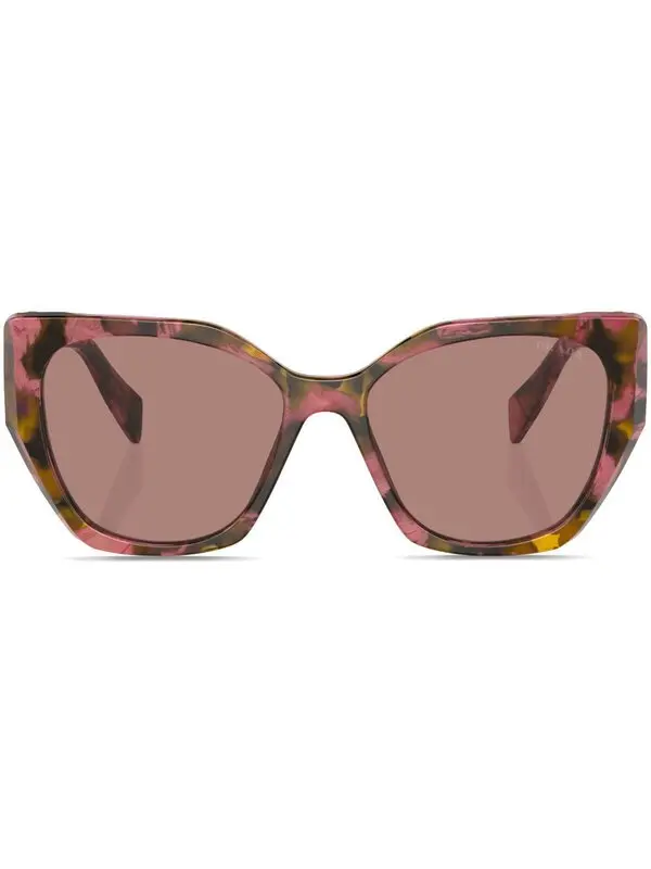 Prada Pr 19zs Oversize Frame Sunglasses - Brown