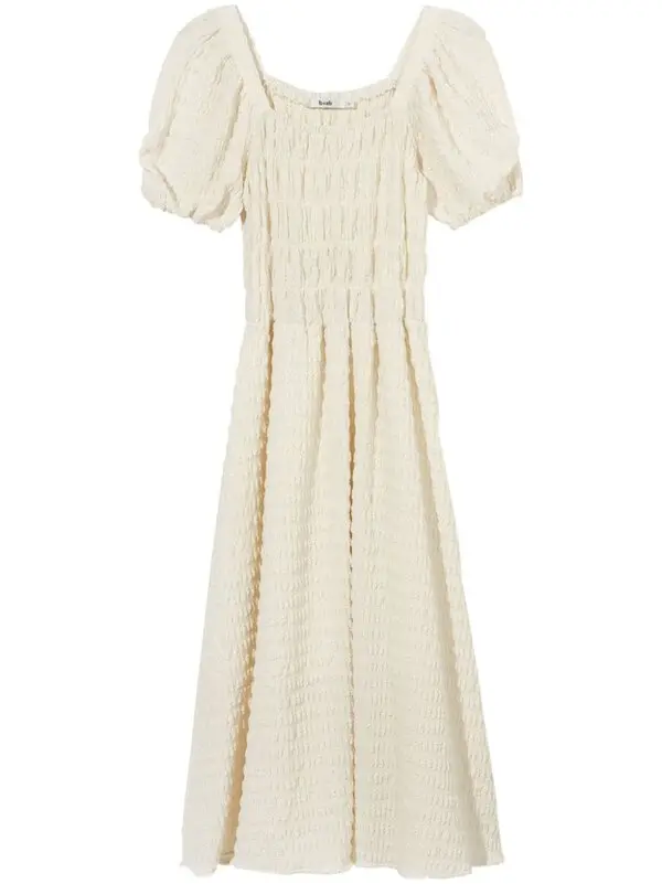 B+AB Smocked Midi Dress