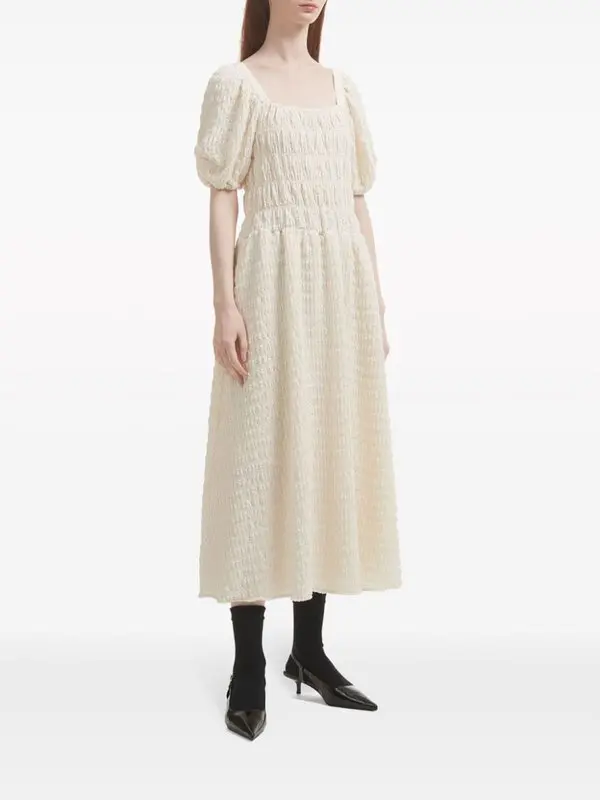 B+AB Smocked Midi Dress