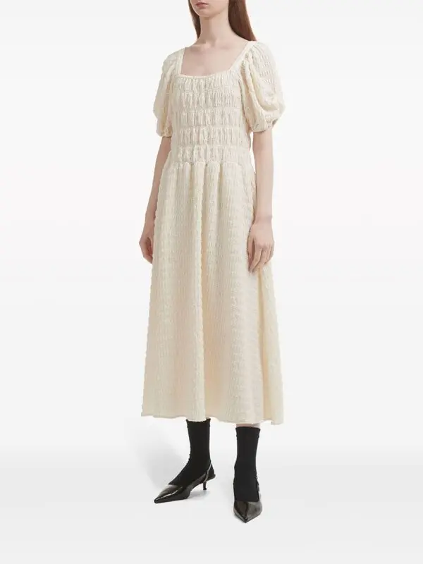 B+AB Smocked Midi Dress