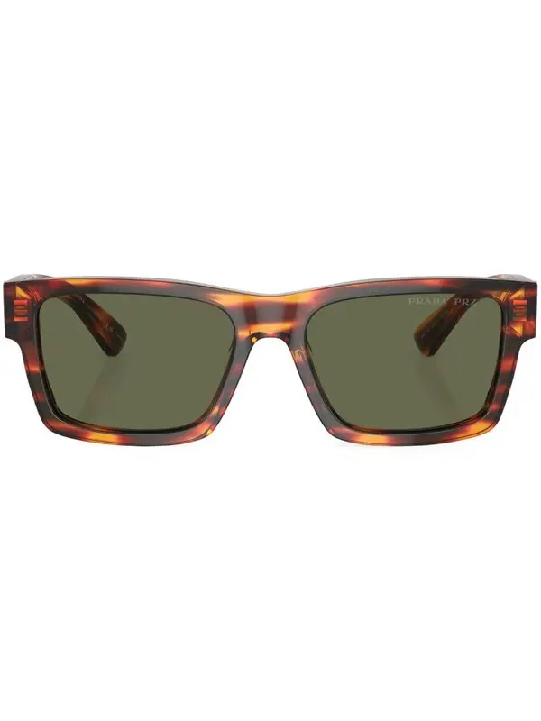 Prada Tortoiseshell Square Frame Sunglasses - Red