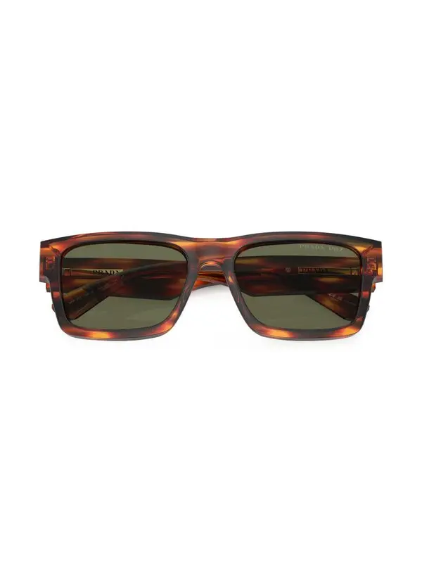 Prada Tortoiseshell Square Frame Sunglasses - Red