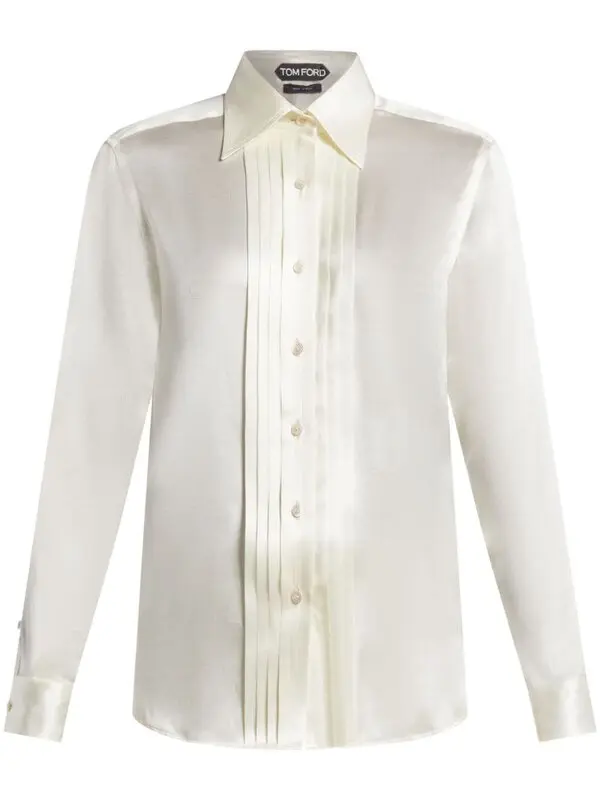 TOM FORD Pleated Silk Shirt