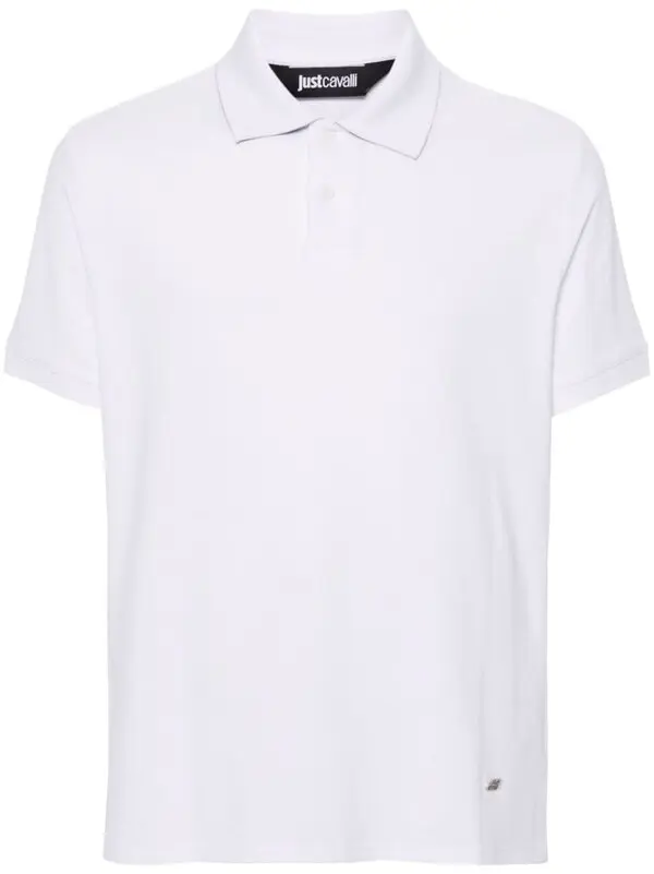 Just Cavalli Piqué-weave Polo Shirt - White