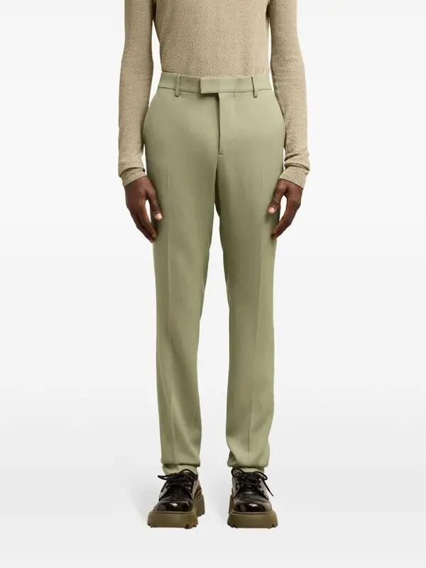 AMI Paris Tailored Virgin Wool Trousers - Green