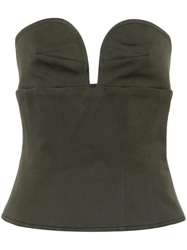 Max Mara Cacao Bustier Top